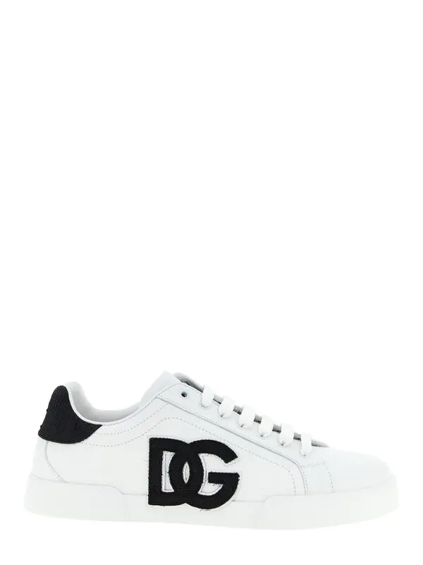 Dolce & Gabbana Portofino Light Strobel Sneakers - White/black