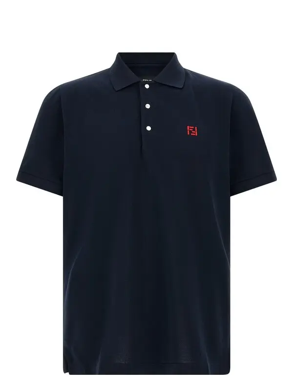 Fendi Ff Selleria' Polo Shirt - Blue