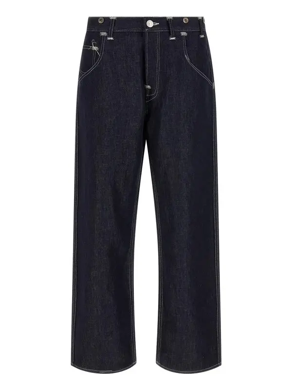 Junya Watanabe X Levi's Cotton And Linen Blend Denim Jeans - Blue