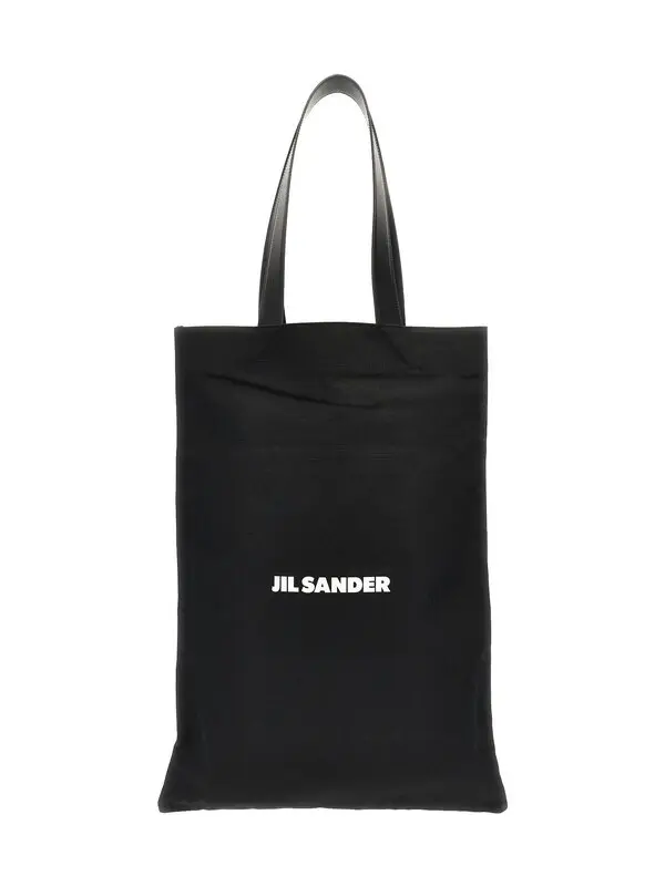 JIL SANDER Flat Shopper Shopping Bag - Black