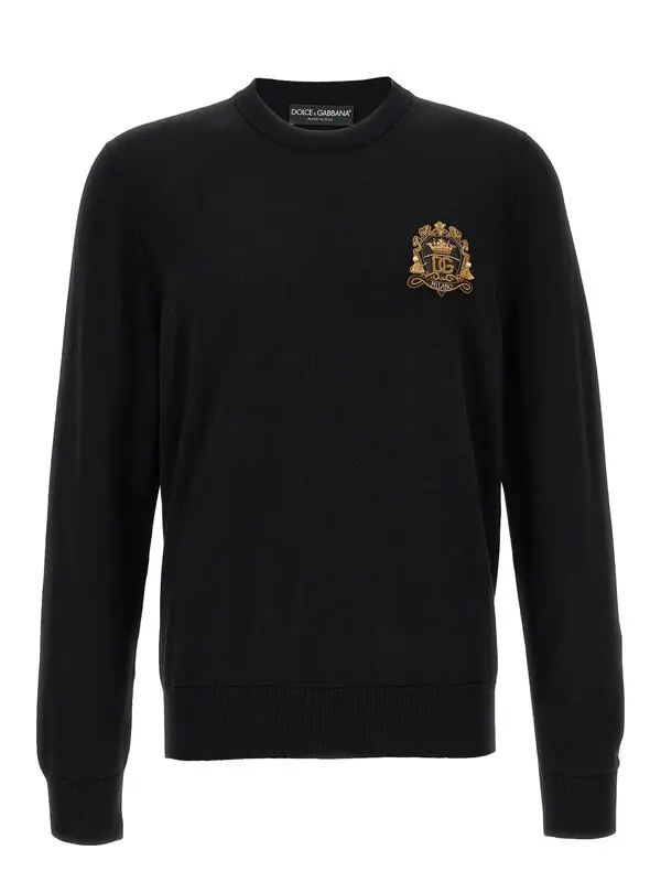 Dolce & Gabbana Coat Of Arms Sweater - Black