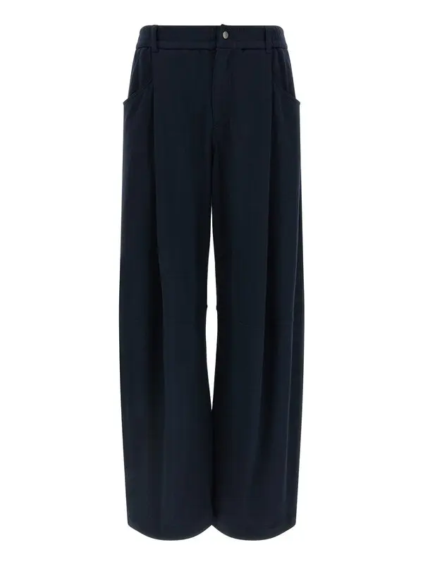 Brunello Cucinelli Cotton Silk Trousers - Blue