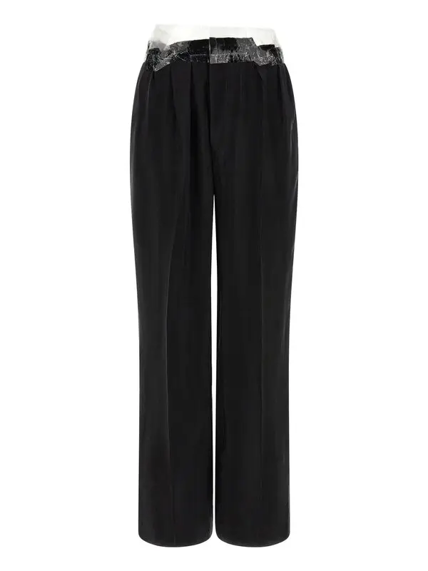 MAISON MARGIELA Taped Fluid Cupro Pants - Black