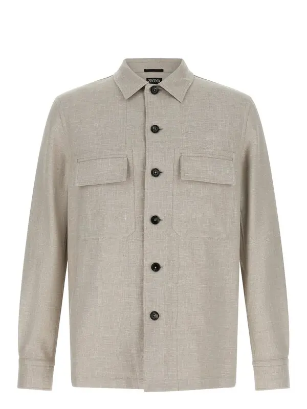 Zegna Crossover' Overshirt - Gray