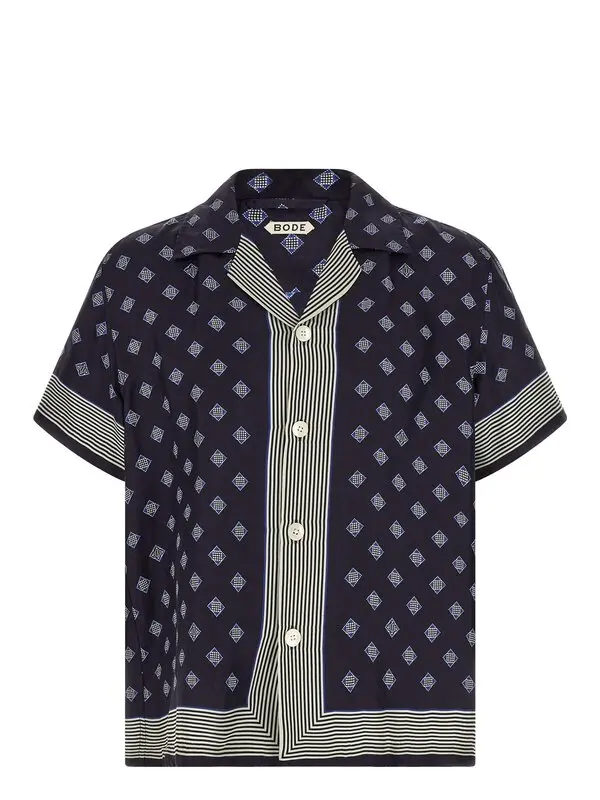BODE Foyer Diamond' Shirt - Blue