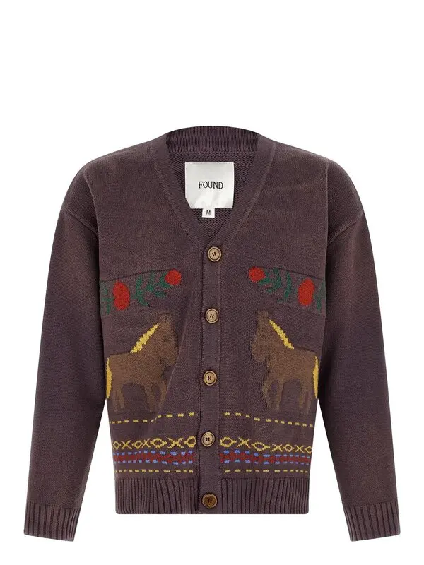 FOUND Horse' Cardigan - Brown