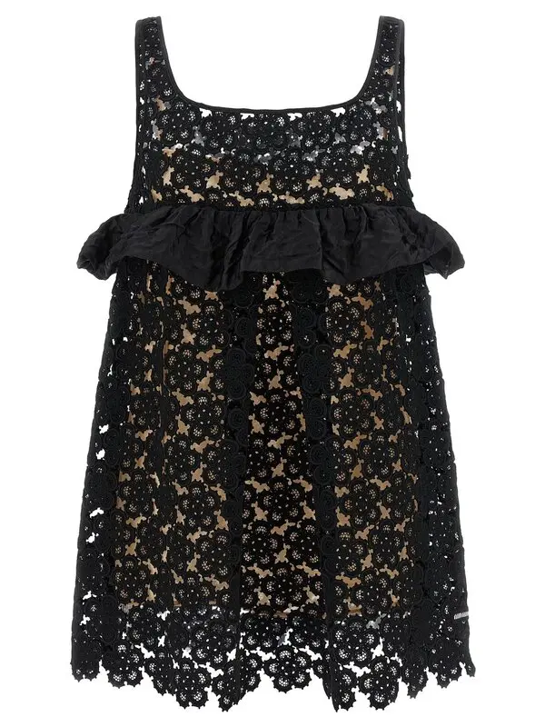 Miu Miu Macramé Dress - Black