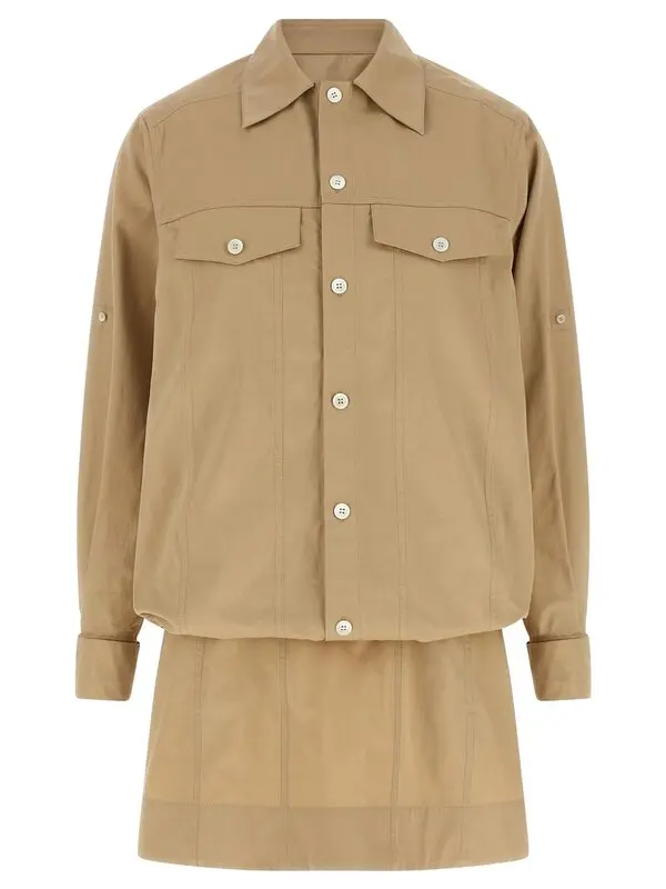 Loewe Layered Construction Dress - Beige