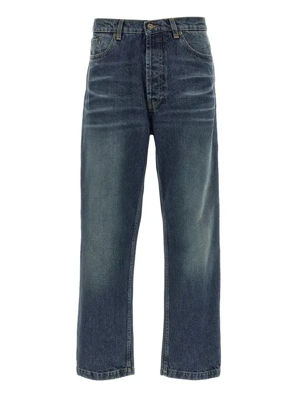 RIVIERA PROJECT Stone-washed Denim Jeans - Blue