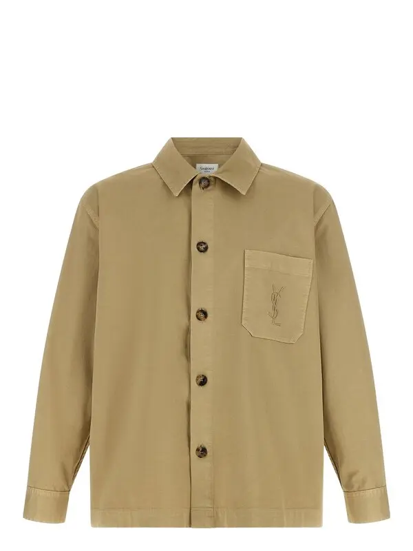 Saint Laurent Cassandre' Overshirt - Beige