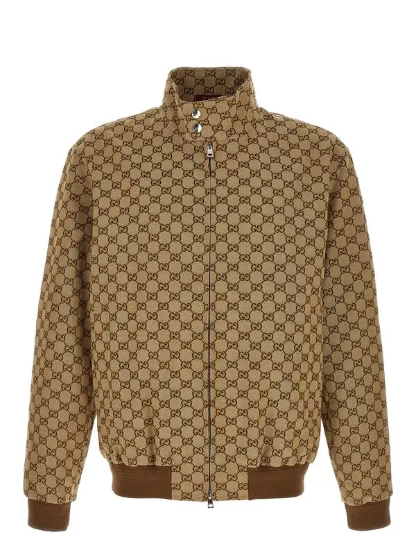 Gucci Gg Fabric Bomber Jacket - Beige