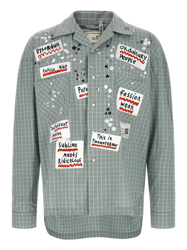Mihara Yasuhiro Shirt Adhesive Decorations - Light Blue