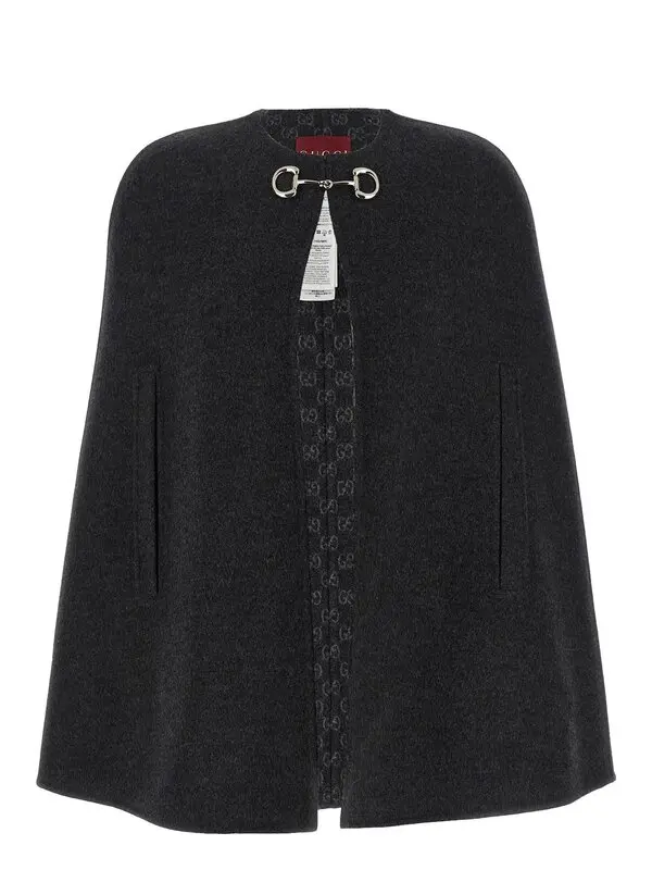 Gucci Morsetto Cape - Gray