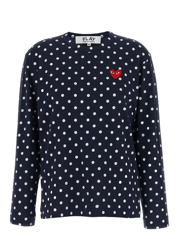 Play Comme Des Garcon Polka Dot T-shirt - Blue