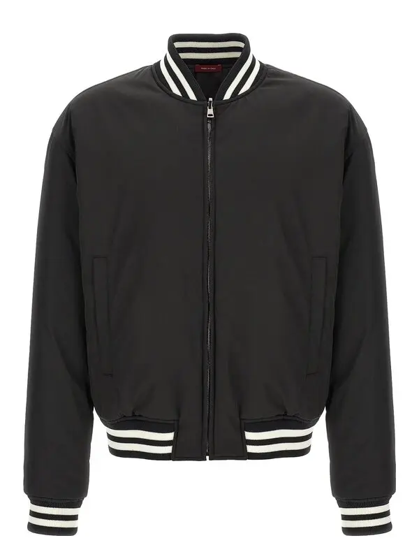 Gucci Gg Reversible Bomber Jacket - White/black