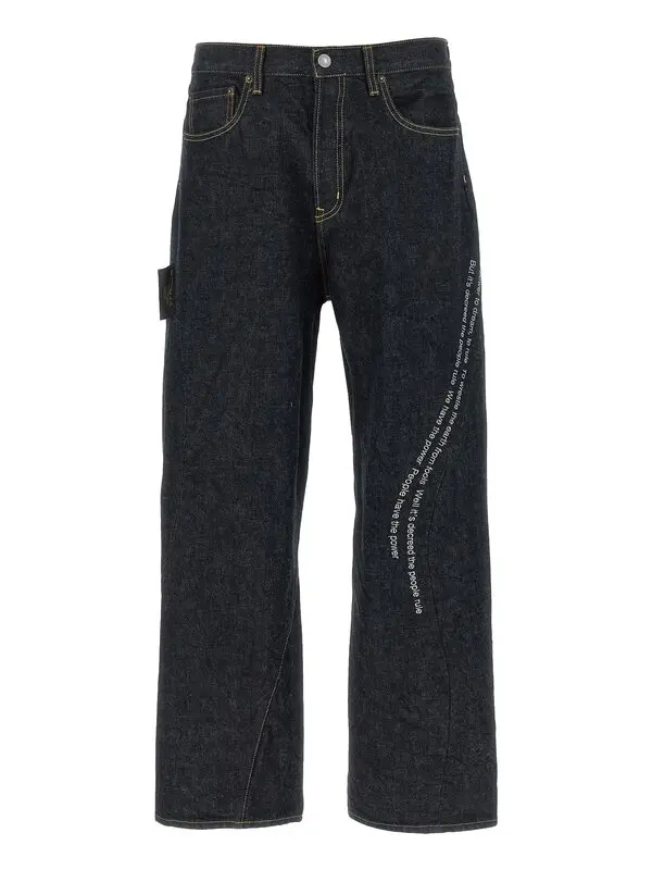 Undercover People Have The Power Denim Jeans - Blue