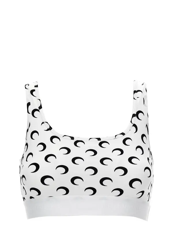 MARINE SERRE Moon Sporty Top - White/black