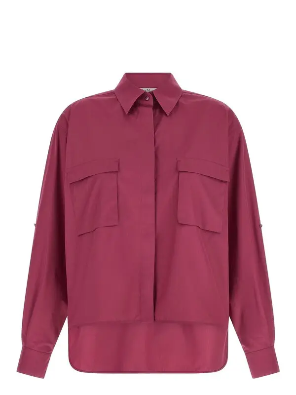 Max Mara Mxmtenue Cotton Poplin Shirt - Fuchsia