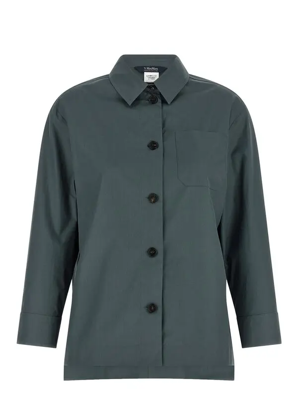 Max Mara Smmmarianne Cotton Poplin Shirt - Gray