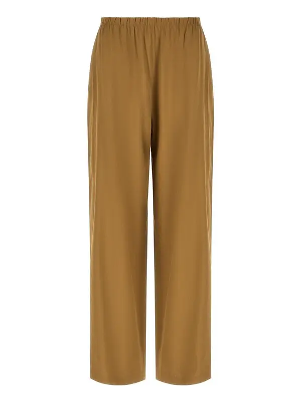 Max Mara Mxpdestino Linen Canvas And Stretch Viscose Trousers - Beige