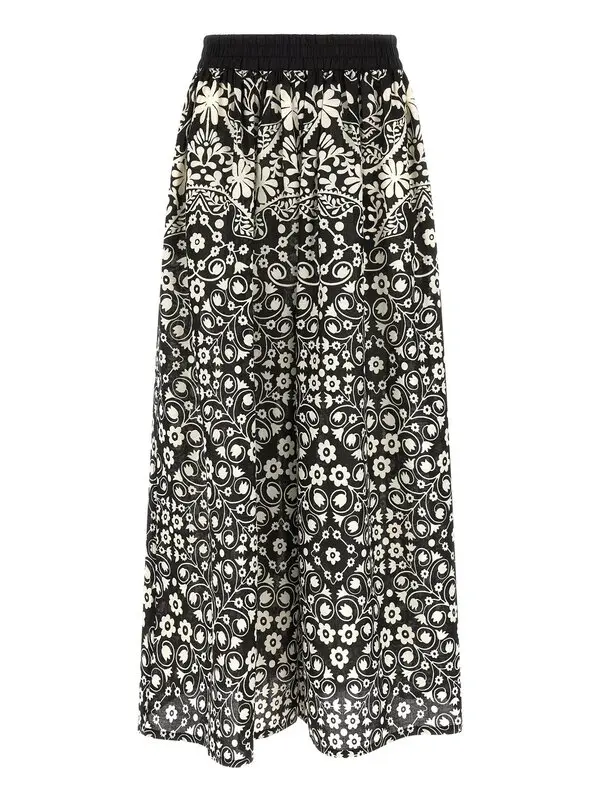 Max Mara Wkipalanca Cotton Voile Pants - White/black