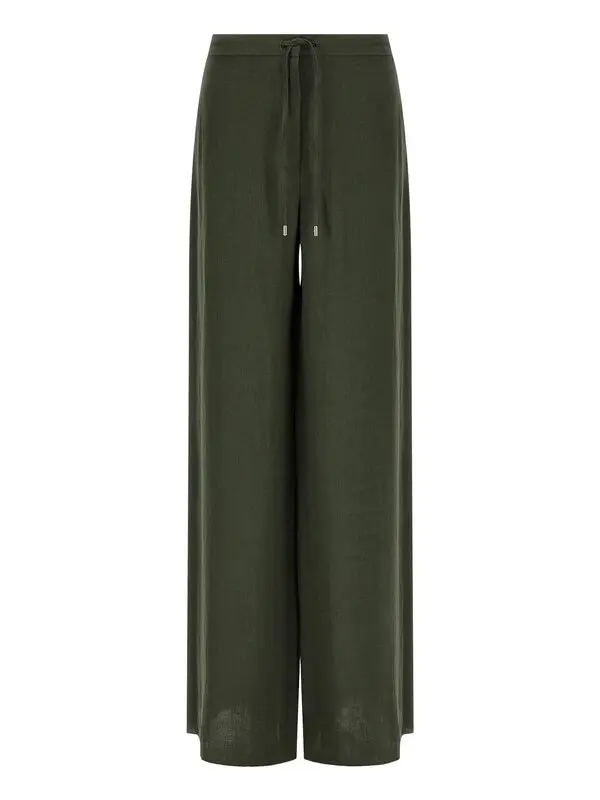 Max Mara Mstpelota Linen Trousers - Green