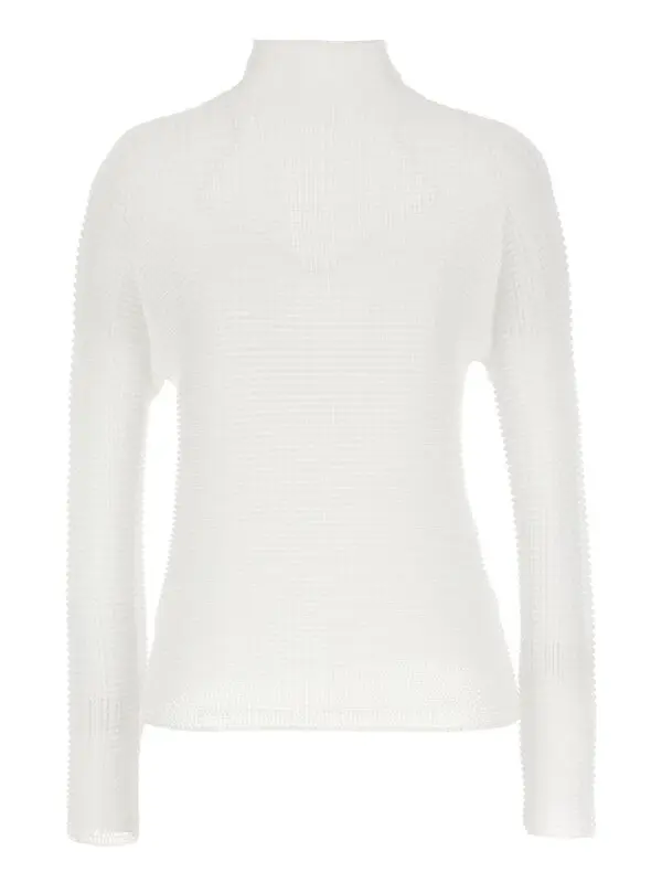 Issey Miyake Wooly Pleats Blouse - White