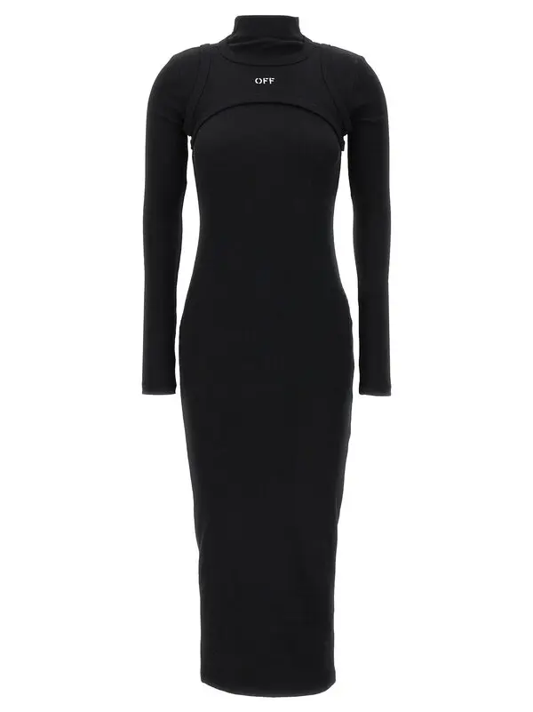 Off-White Off Stamp Dress - Black