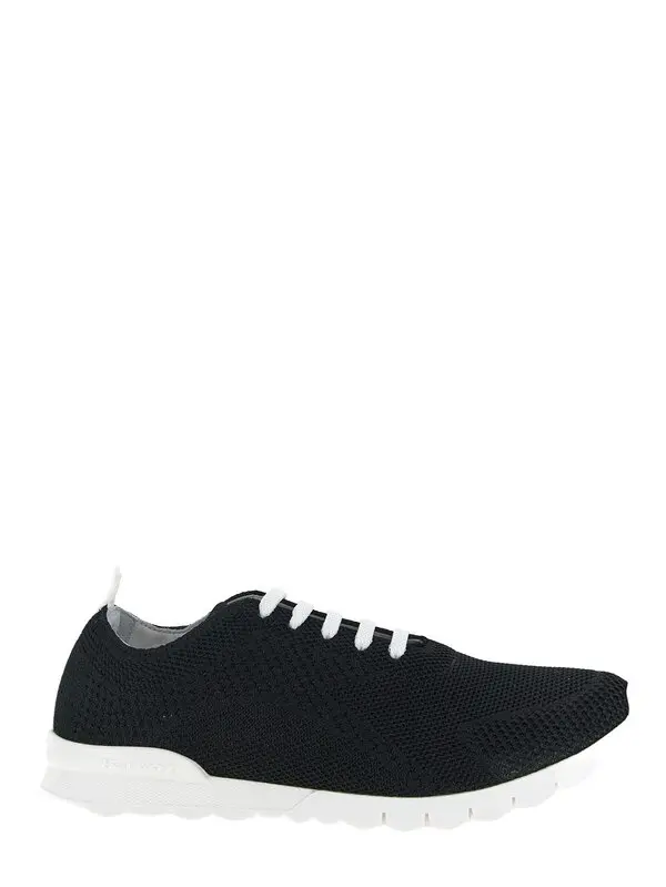 Kiton Knitwear Fabric Sneakers - Black
