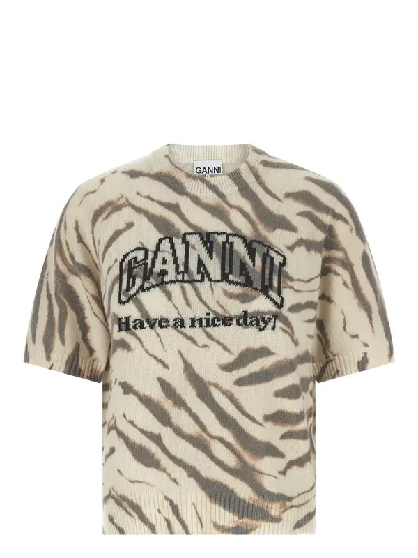 GANNI Logo Intarsia Sweater - Multi