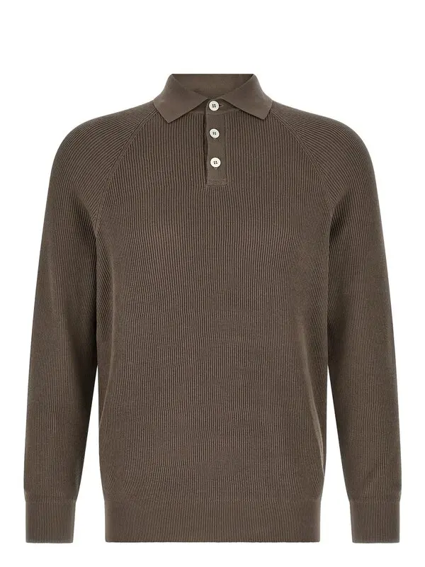 Brunello Cucinelli English Coast Polo Shirt - Brown