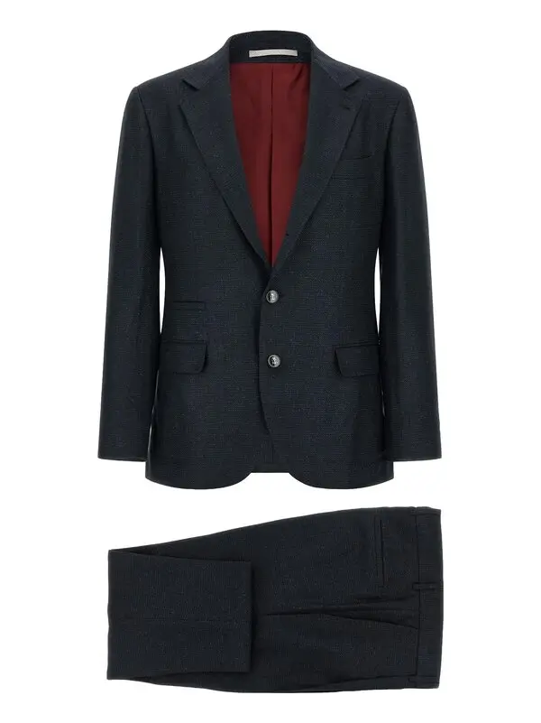 Brunello Cucinelli Hopsack Dress - Blue