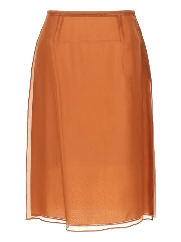 Prada Organza Skirt - Brown