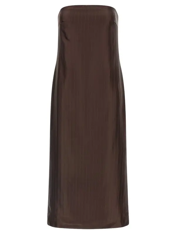 Loulou De Saison Giulia Midi Dress - Brown