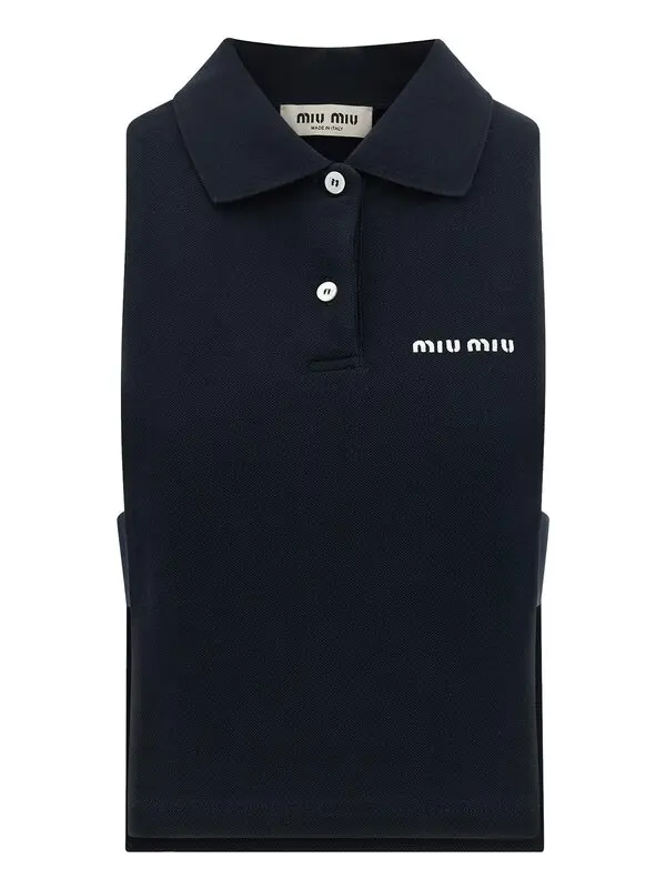 Miu Miu Polo Top - Blue