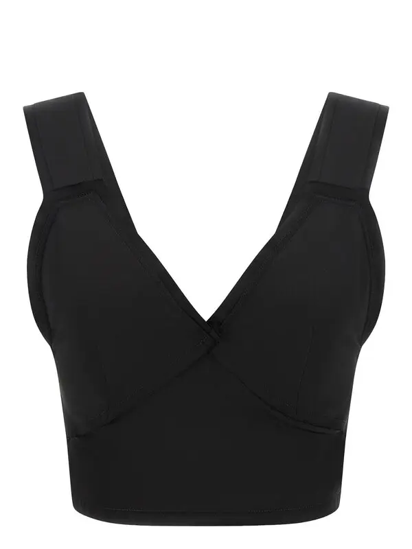 TOTEME Satin Crop Top - Black