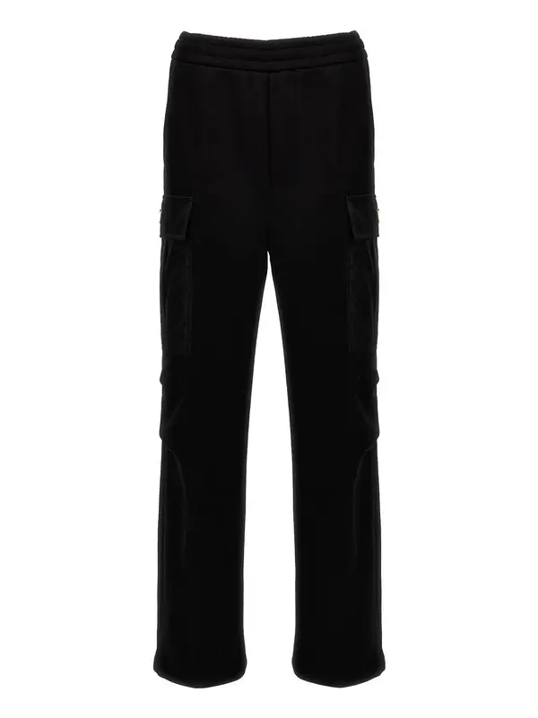 Prada Nylon Insert Cargo Joggers - Black
