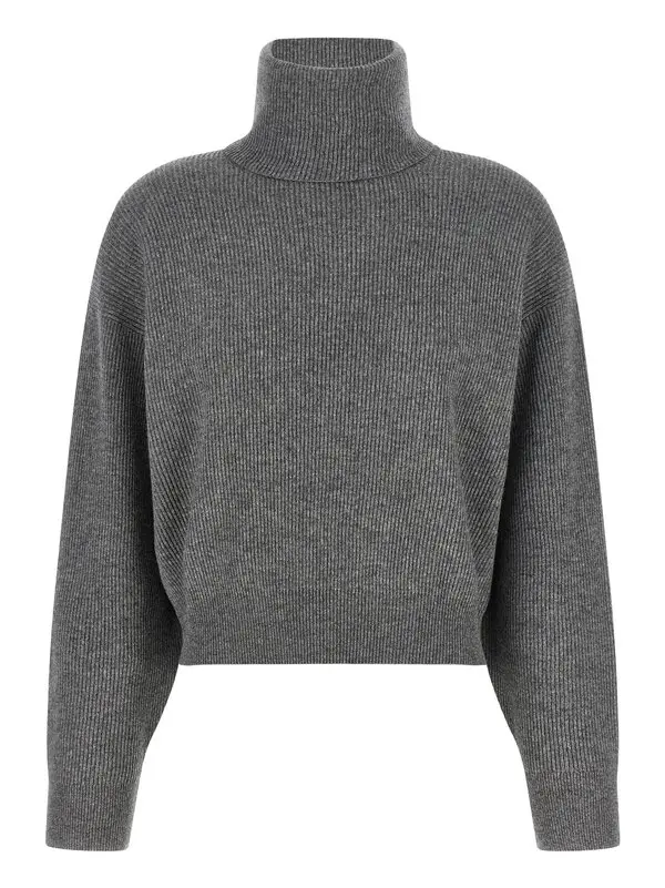 Brunello Cucinelli English Ribbed Sweater - Gray