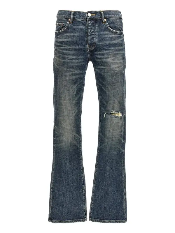 PURPLE BRAND 1 Year Dirty Fade Stretch Denim Jeans - Blue