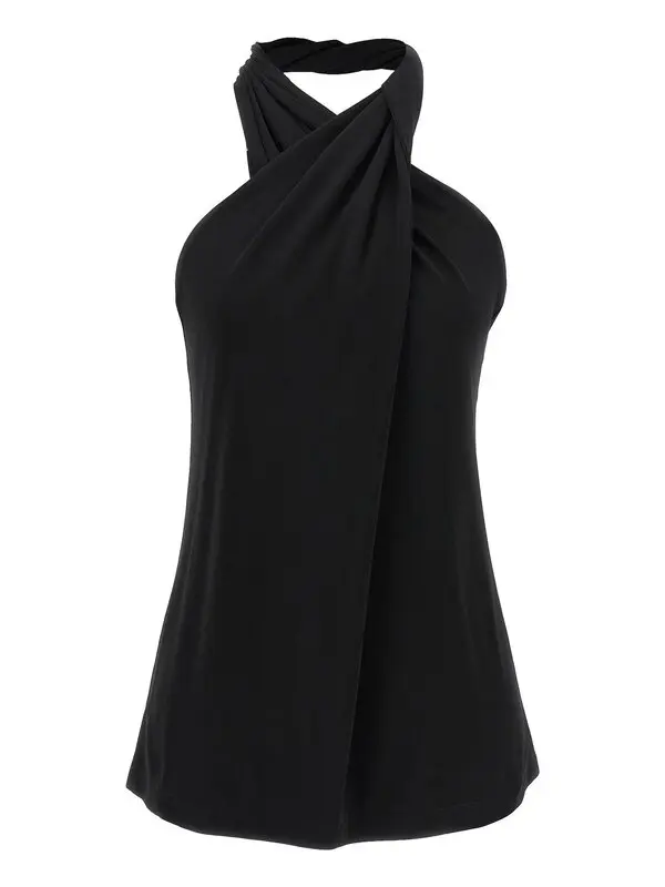 TOTEME Twistato Halter Top - Black
