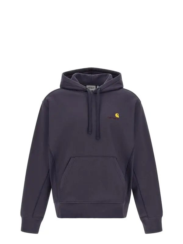 Carhartt Work In Progress American Script Cotton Blend Hoodie - Purple