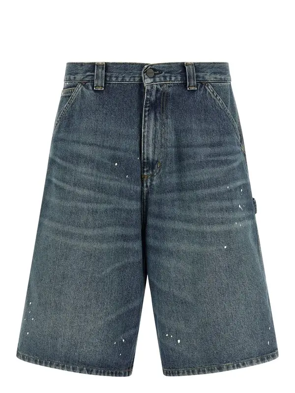 Carhartt Work In Progress Og Single Knee Denim Shorts - Blue