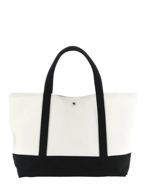 TOTEME Beach Tote - White/black