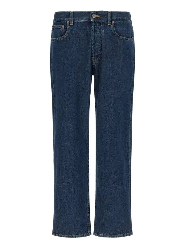 Valentino Garavani Vgold Straight Leg Jeans - Blue