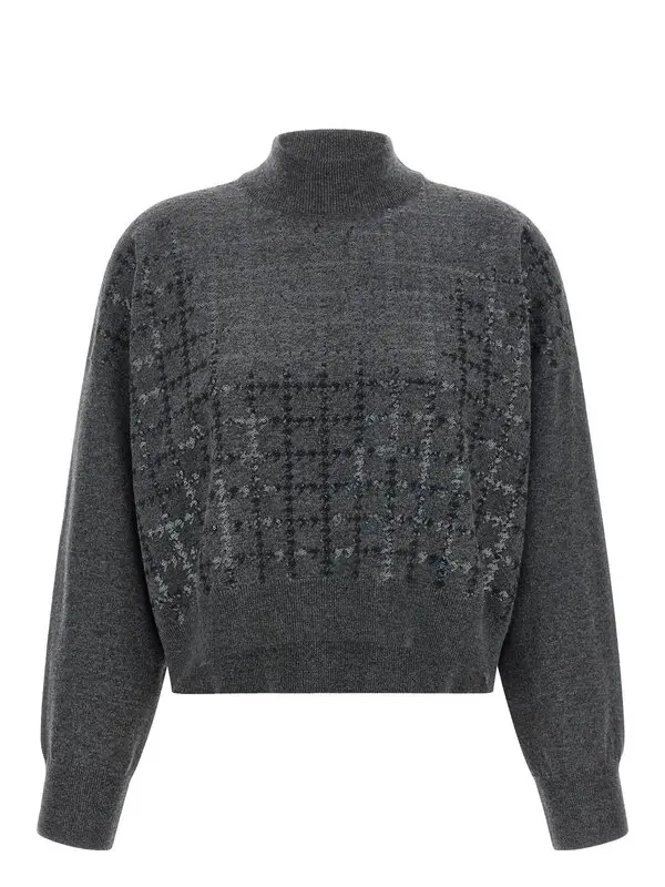 Brunello Cucinelli Cashmere Turtleneck Sweater - Gray