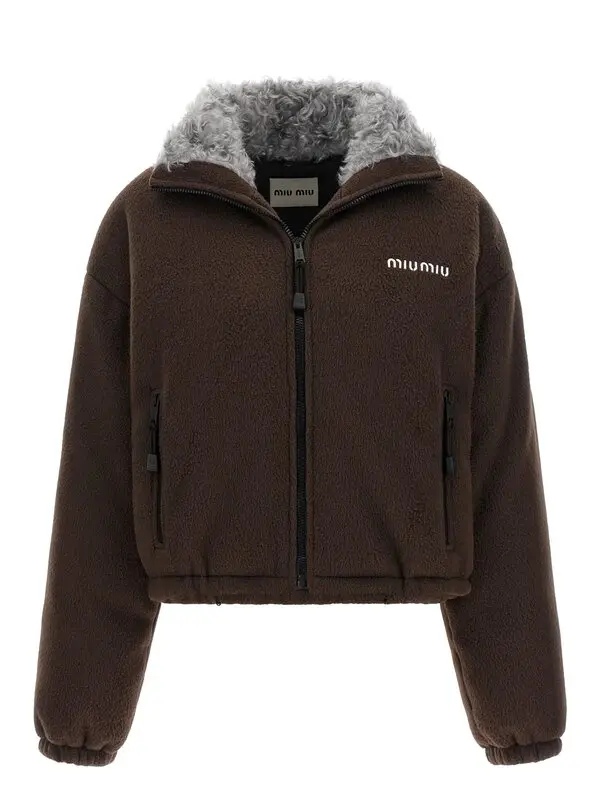 Miu Miu Pile Down Jacket - Brown