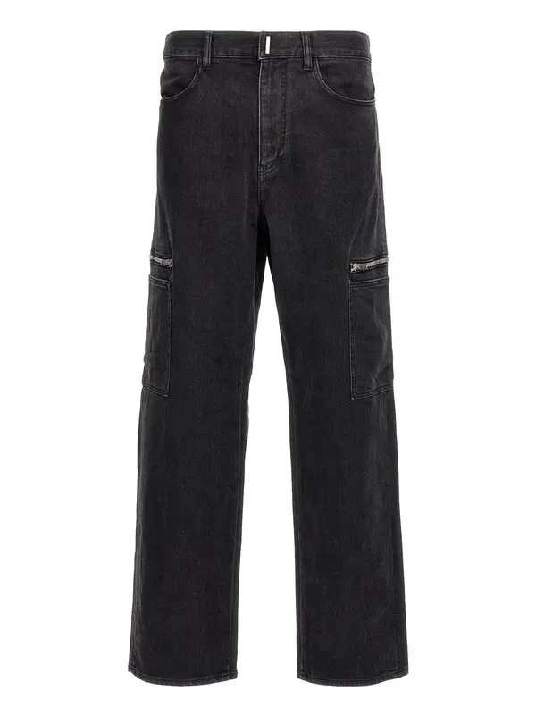 Givenchy Cargo Denim Jeans - Black