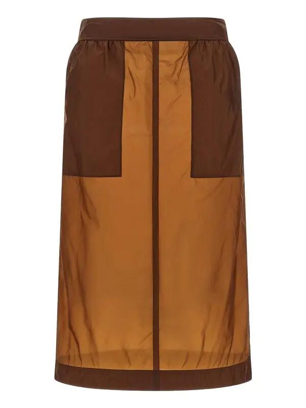 Saint Laurent Nylon Skirt - Brown