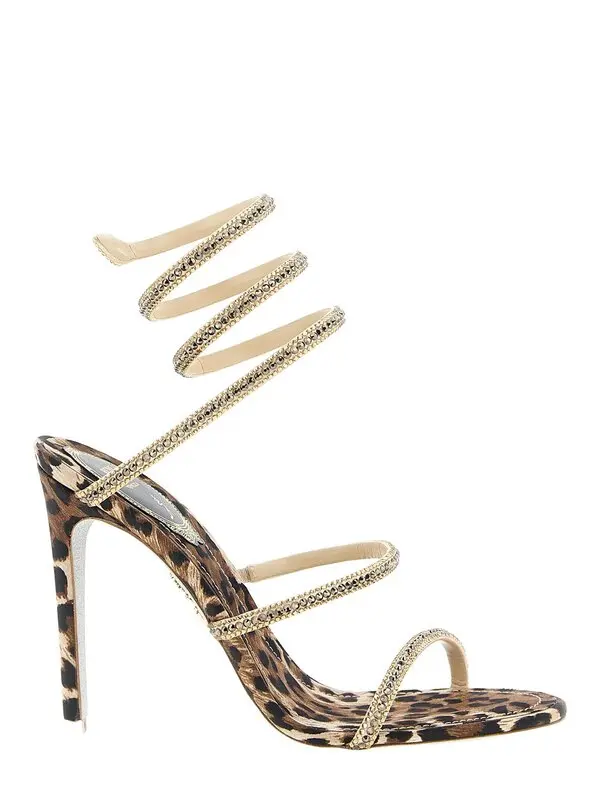 Rene Caovilla Cleo Leopard Sandals - Multi