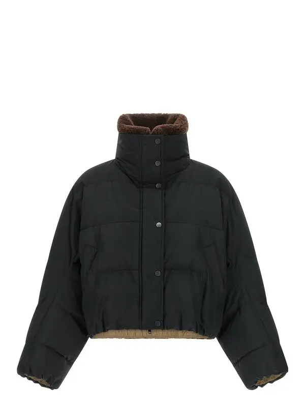Brunello Cucinelli Cropped Down Jacket - Black